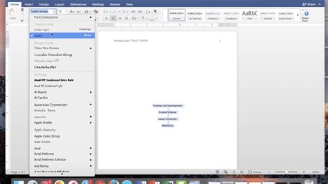 How To Set Up Paper In Apa Format Youtube