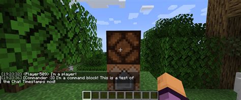 Chat Timestamps Minecraft Mod