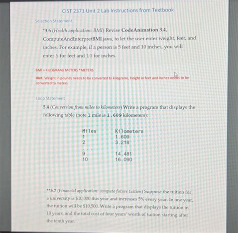 Solved Oop Statement 54 Conversion From Miles To