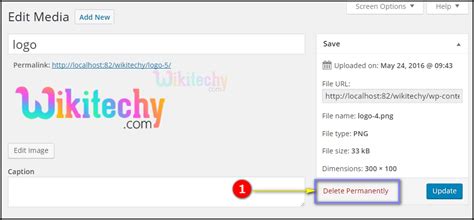 Wordpress Delete Media Wordpress Tutorial Wikitechy