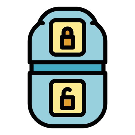 Control Car Keyless Icon Color Outline Vector 15064332 Vector Art At