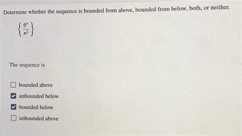 solved determine whether the sequence is bounded from above