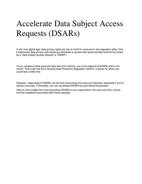 Ppt Accelerate Data Subject Access Requests Dsars Powerpoint Presentation Id12098876