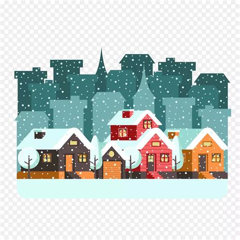 创意雪中的城市房屋矢量图PNG图片素材下载 图片编号7497807 PNG素材网