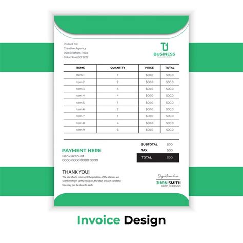 Premium Vector Invoice Design Vector