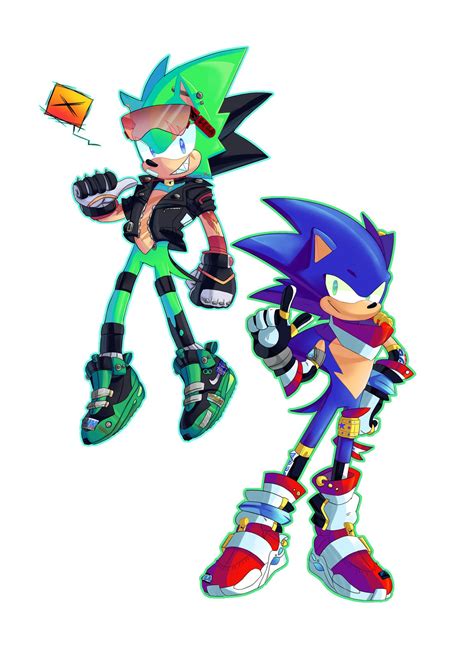 Scourge And Sonic By Chunichichuni On Deviantart