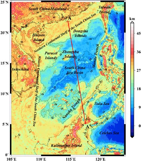 Moho Depth In The South China Sea And Adjacent Areas Download Scientific Diagram