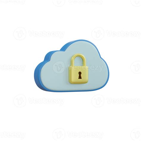 Cloud And Locked Padlock Security Data To Cloud Computing Concept 21312698 PNG
