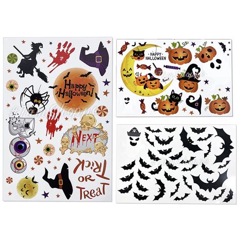 HÀNG SẢN ĐƯỢC CHỌN KIỂU Set Decal Halloween dán kính không keo 30x20cm