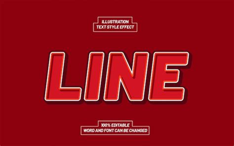 Premium Vector Line Text Style Effect