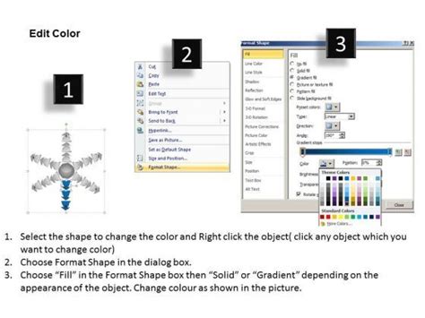 Stages Diverging Arrow Business Process Circular Spoke Network PowerPoint Templates