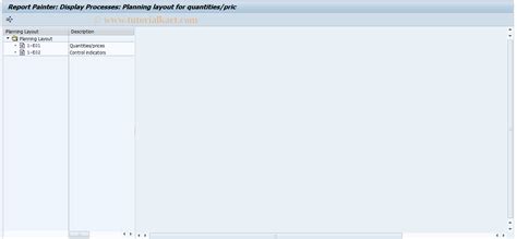 CP SAP Tcode Planning Layout Display Qtys Prices Transaction Code