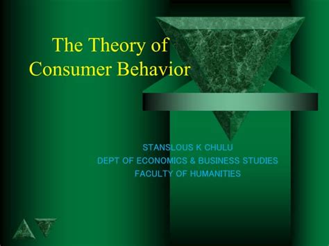 Chapter 1 Theory Of Consumer Behavior Ppt