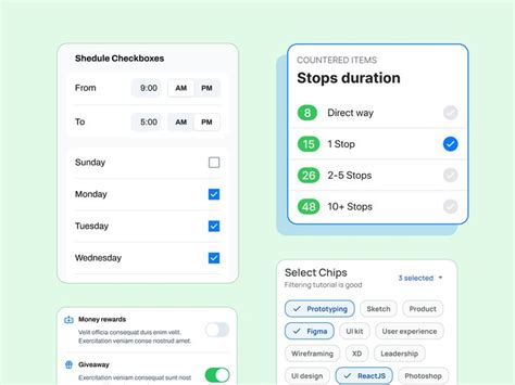Customizable Filter UI Designs By Roman Kamushken