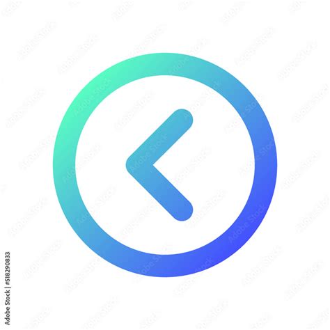 Arrow Left Button Pixel Perfect Gradient Linear Ui Icon Move Back