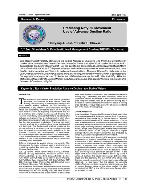 Predicting Nifty 50 Movement Pdf