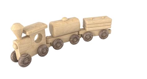 나무로되는 장난감 기차 3d 모델 29 Fbx Obj Max Free3d