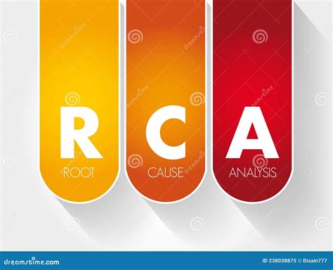 Rca Root Cause Analysis Acronym Concept Background Royalty Free