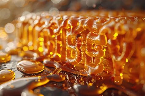 Honey Drip Font Letters Dripping Honey Premium Ai Generated Image