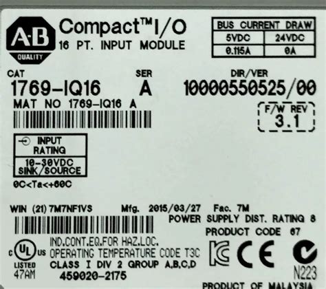 Allen Bradley 1769 Iq16 Digital Input Module At ₹ 10000piece Digital