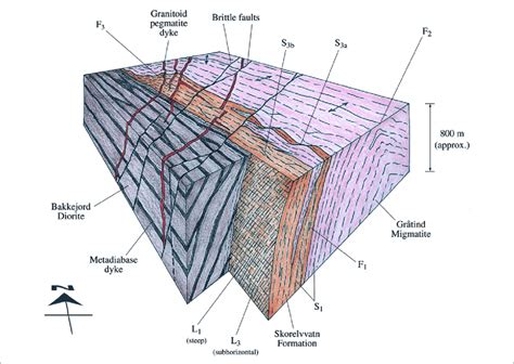 Three Dimensional Block Diagram Illustrating All The Observed Macro And