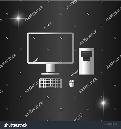 Computer Case Monitor Keyboard Mouse Silver Stock Vector Royalty Free 520456798 Shutterstock