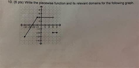 Solved 10 6 Pts Write The Piecewise Function And Its