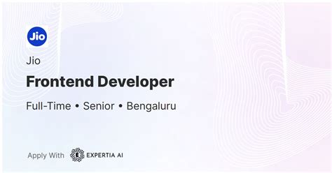 Frontend Developer Job Bengaluru Senior