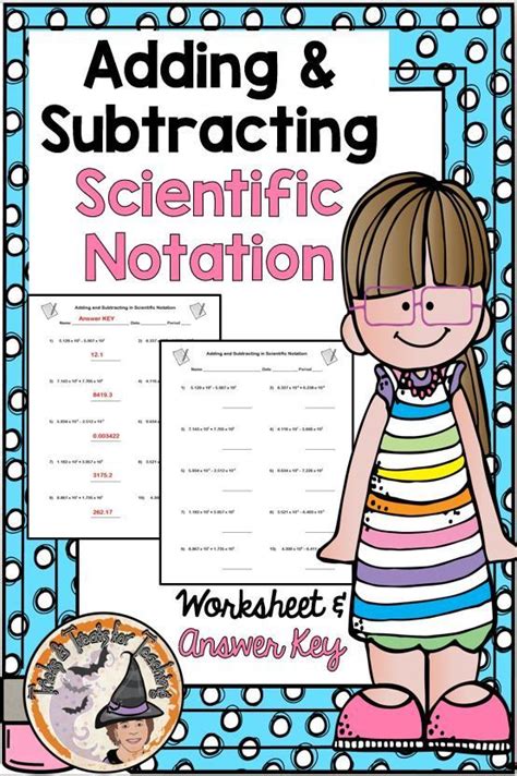 adding and subtracting scientific notation worksheet and answer key