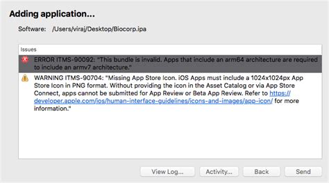 xamarin facing issue while deploying ios app to app store in visual