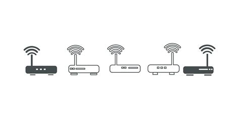 Thin Line Wifi Router Icon On White Background Vector Art At Vecteezy