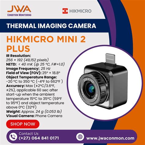 Jwaconmon Conditionmonitoring Thermalcamera Hikmicro Preventativemaintainance