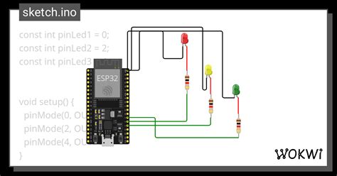 Projeto Semaforo Wokwi Esp32 Stm32 Arduino Simulator