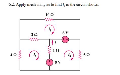 Solved Apply Mesh Analysis To Find Io In The Circuit Chegg