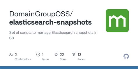 Github Domaingrouposselasticsearch Snapshots Set Of Scripts To