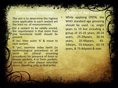 Russells Periodontal Index And Cpitn Probe Pptx