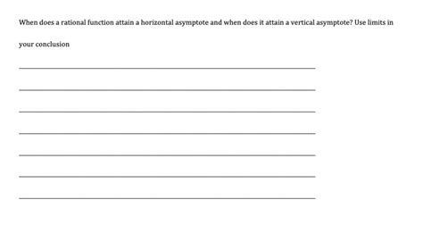 Solved When Does A Rational Function Attain A Horizontal Chegg