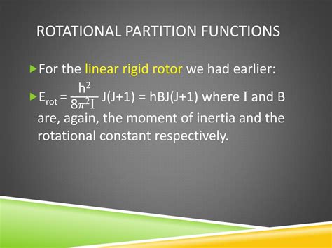 Ppt Rotational Partition Functions Powerpoint Presentation Free