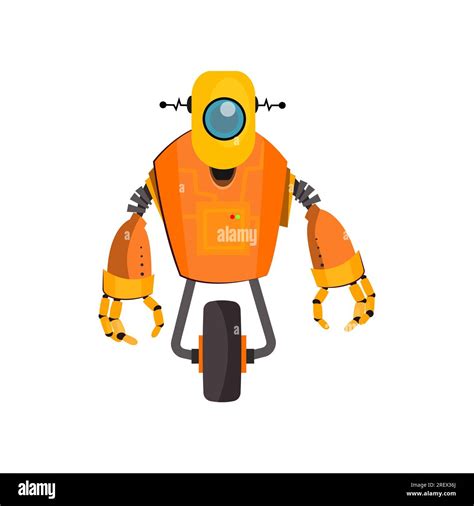 Yellow Robot Cartoon Illustration Stock Vector Image And Art Alamy