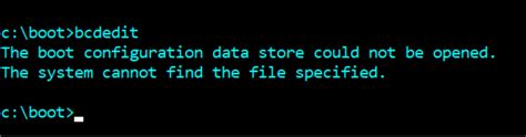 Fix The Boot Configuration Data Store Could Not Be Opened