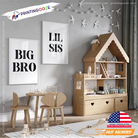 National Sibling Day Black And White Sibling Wall Poster Unleash