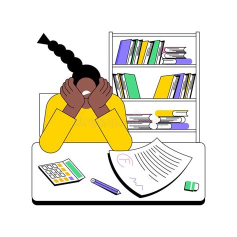 failed the test isolated cartoon vector illustrations stock vector