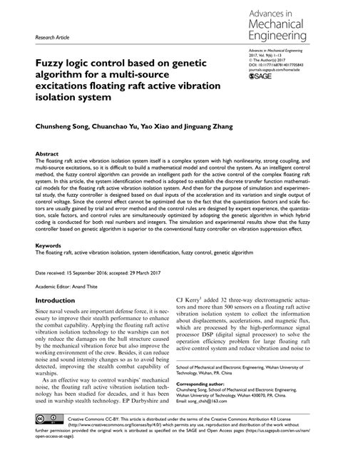 Pdf Fuzzy Logic Control Based On Genetic Algorithm For A Multi Source