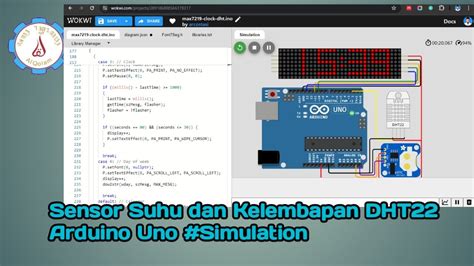 Sensor Suhu Dan Kelembapan Dht22 Arduino Uno Simulation Youtube