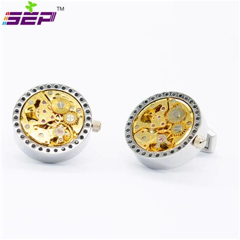스팀 펑크 비즈니스 커프스 기어 시계 메커니즘 커프스 링크 남성 셔츠 웨딩 정의 Cu0108cuff Links For Men