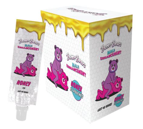 Boner Bears Honey Male Enhancement 15g Honey Pouches Display Of 15 Packs