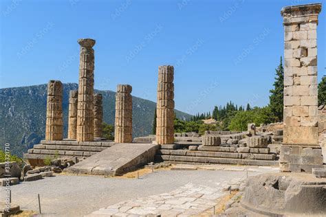 Temple Of Apollo Delphi Greece Stock Photo Adobe Stock