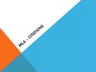 PPT MLA In Text Citations PowerPoint Presentation Free Download ID
