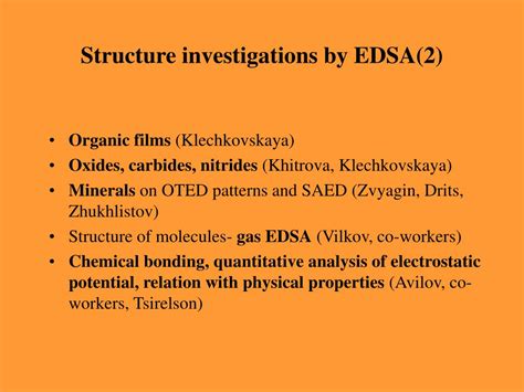 Ppt Electron Diffraction Structure Analysis Edsa Of Thin