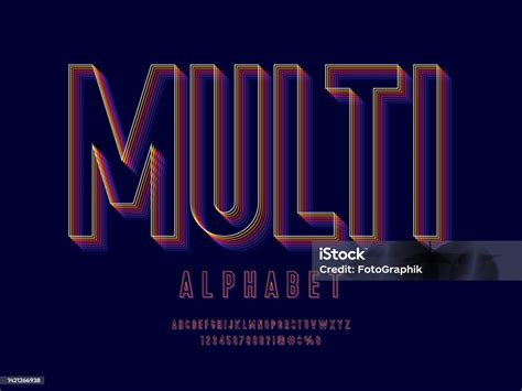 Multi Line Font Stock Illustration Download Image Now Alphabet Decoration Design Istock